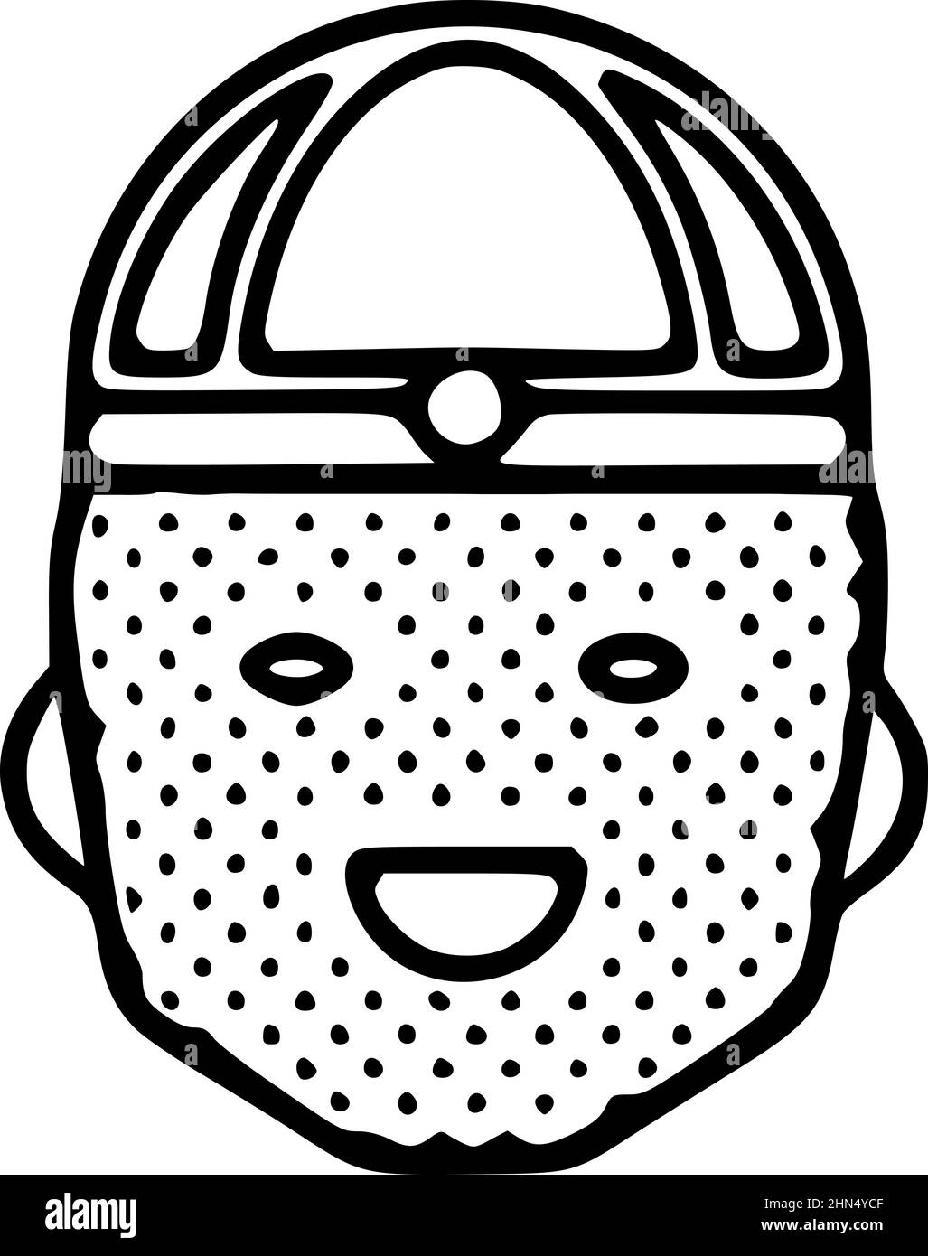 Chinese man avatar doodle icon isolated on white background Stock ...