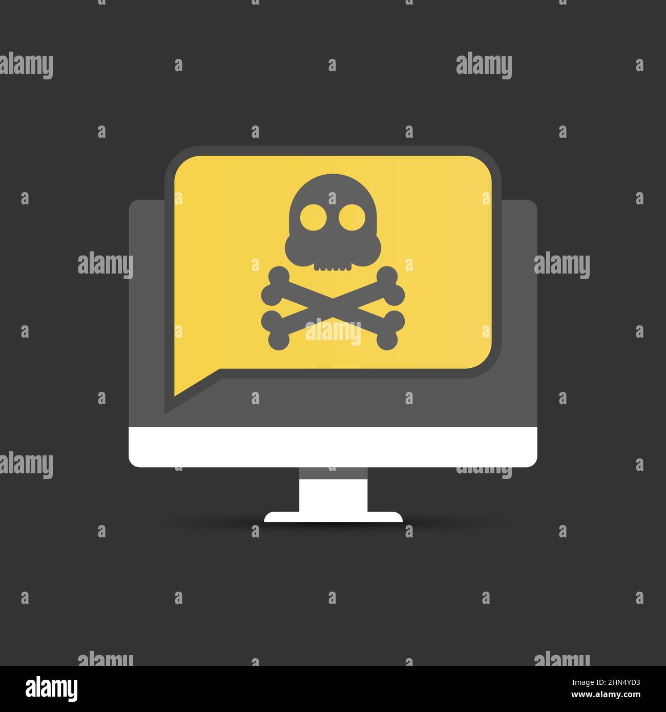 Alert, Notification, Warning, Important Message on a Laptop Screen ...