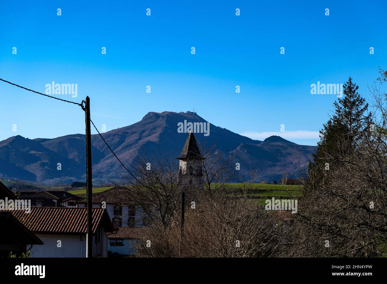 The town of Ainhoa, Pays Basque, France Stock Photo - Alamy
