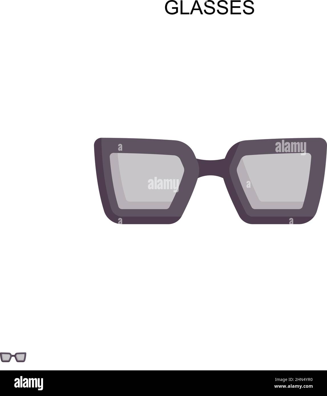 Glasses Simple vector icon. Illustration symbol design template for web ...