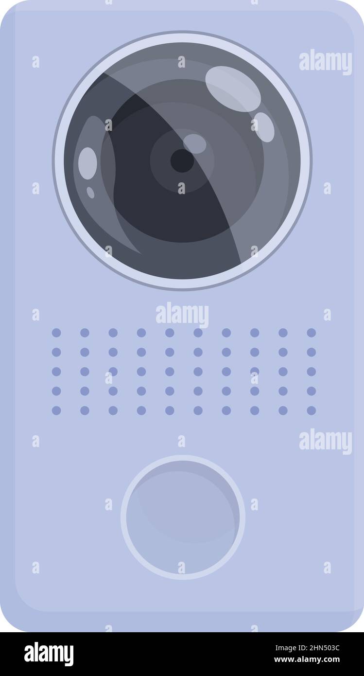 Wireless intercom icon cartoon vector. Video system. Phone camera Stock ...