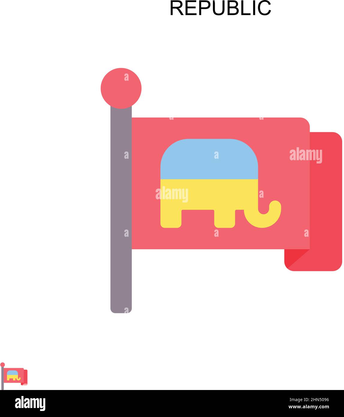 Republic Simple vector icon. Illustration symbol design template for ...