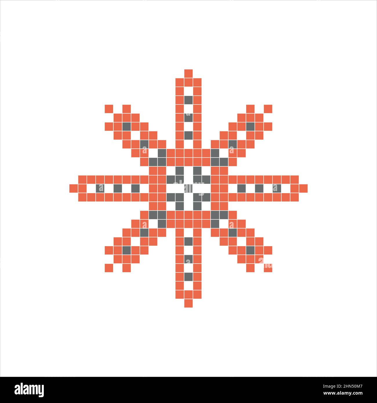 Pixel snowflake Stock Vector Images - Alamy