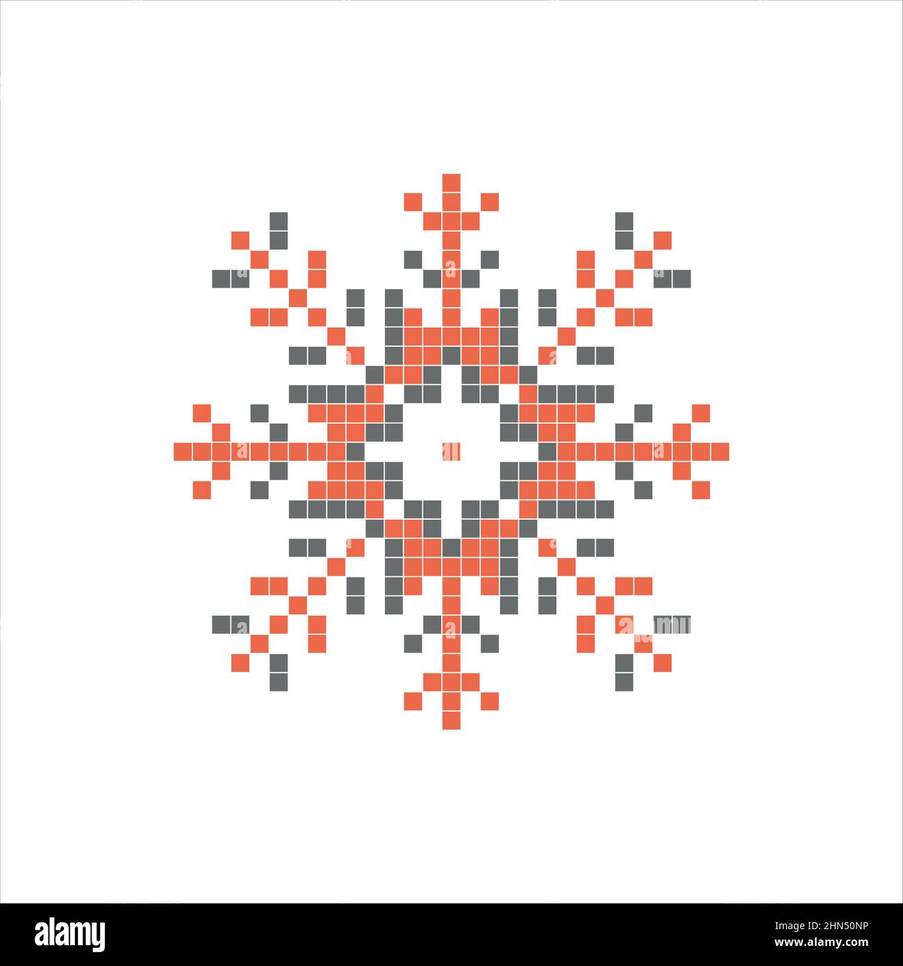Pixel snowflake Stock Vector Images - Alamy