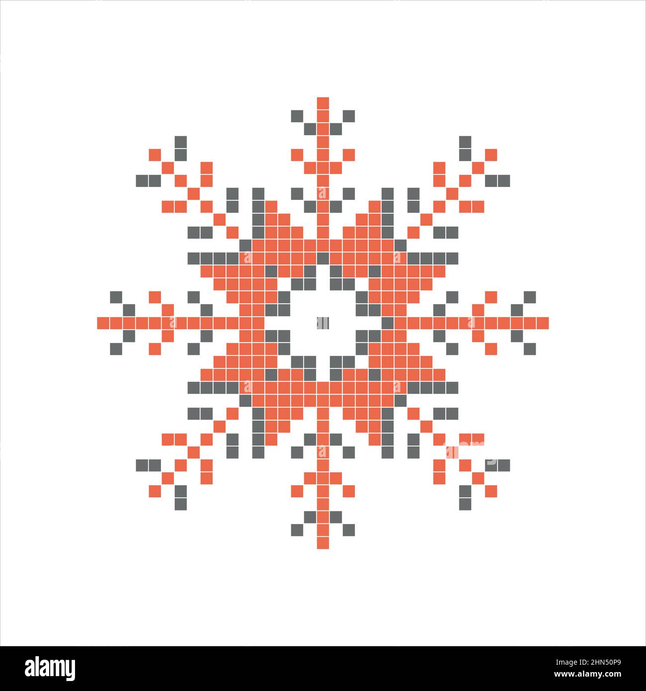 Pixel snowflake Stock Vector Images - Alamy