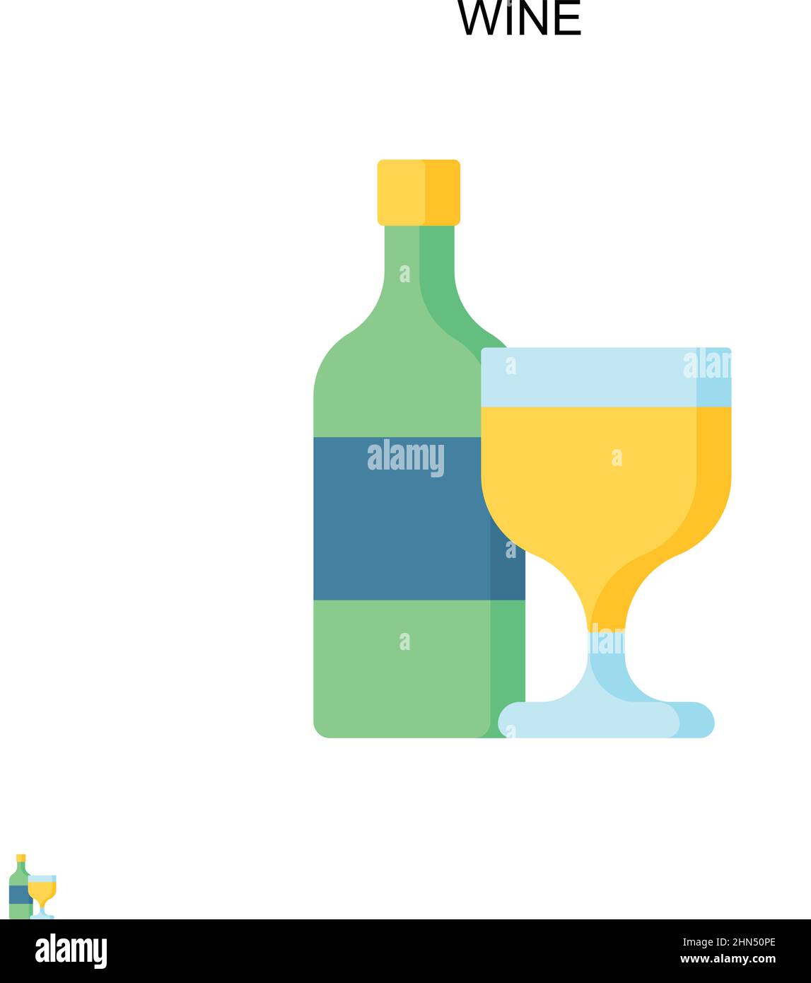 Wine Simple vector icon. Illustration symbol design template for web ...
