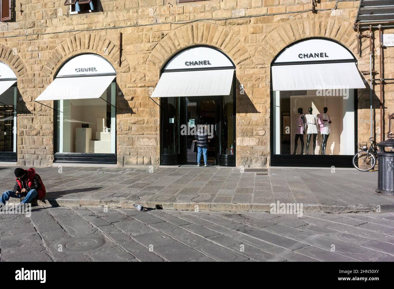 Florence, Italy, Chanel Fashion Designer Store, Front, Window Display ...