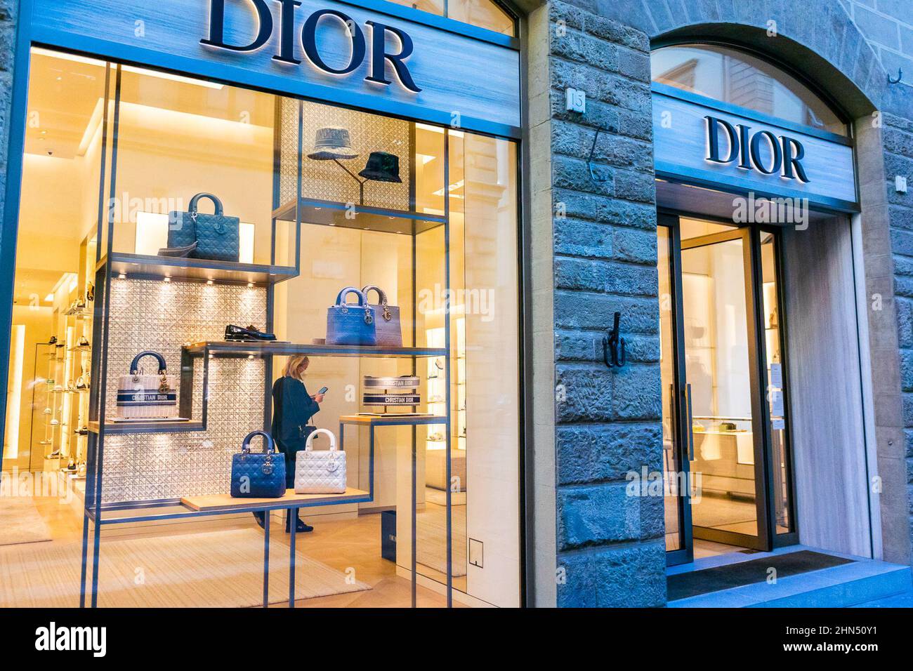 Florence, Italy, Christian Dior Fashion Designer Store, Sign, Front ...