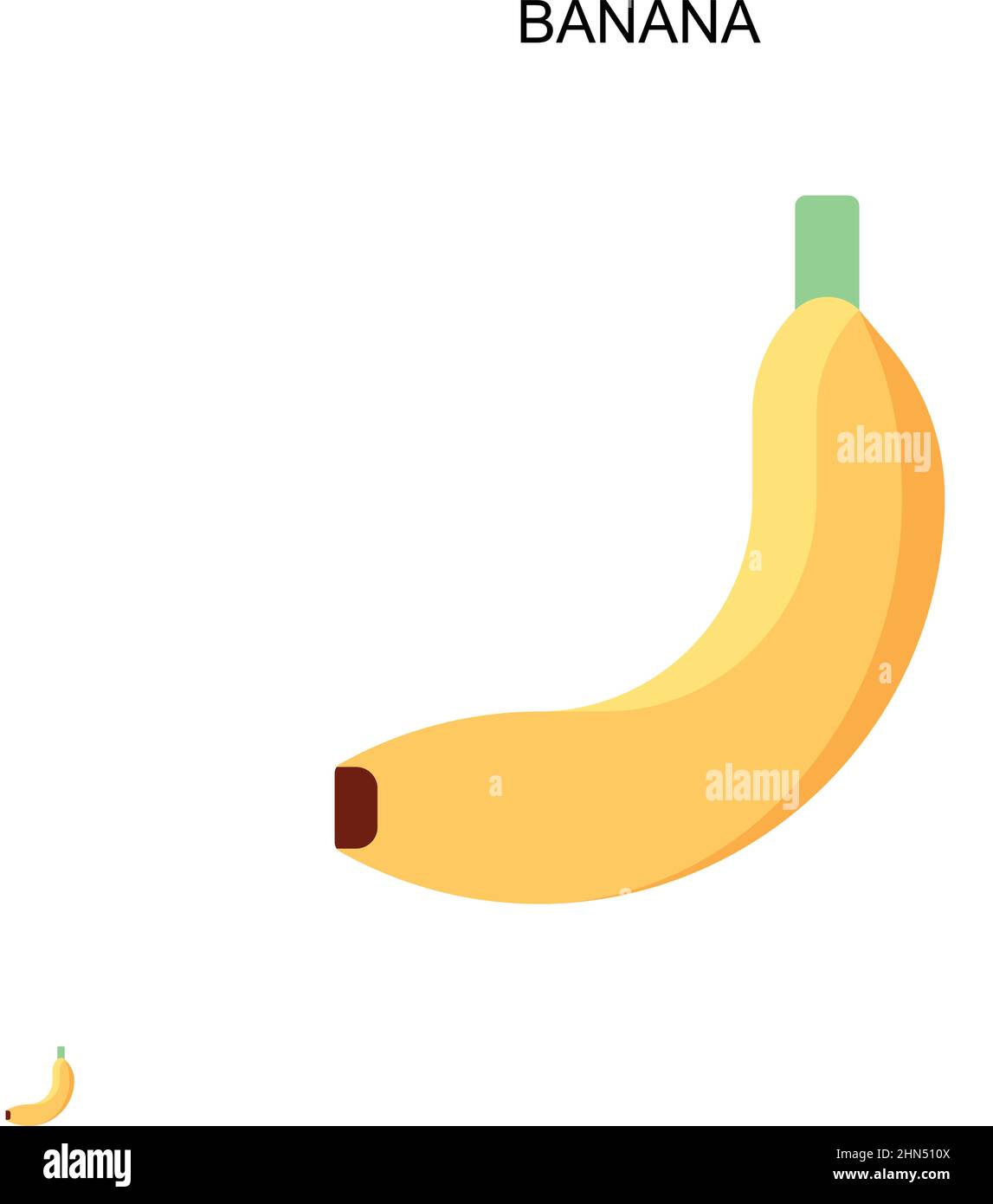 Banana Simple vector icon. Illustration symbol design template for web ...