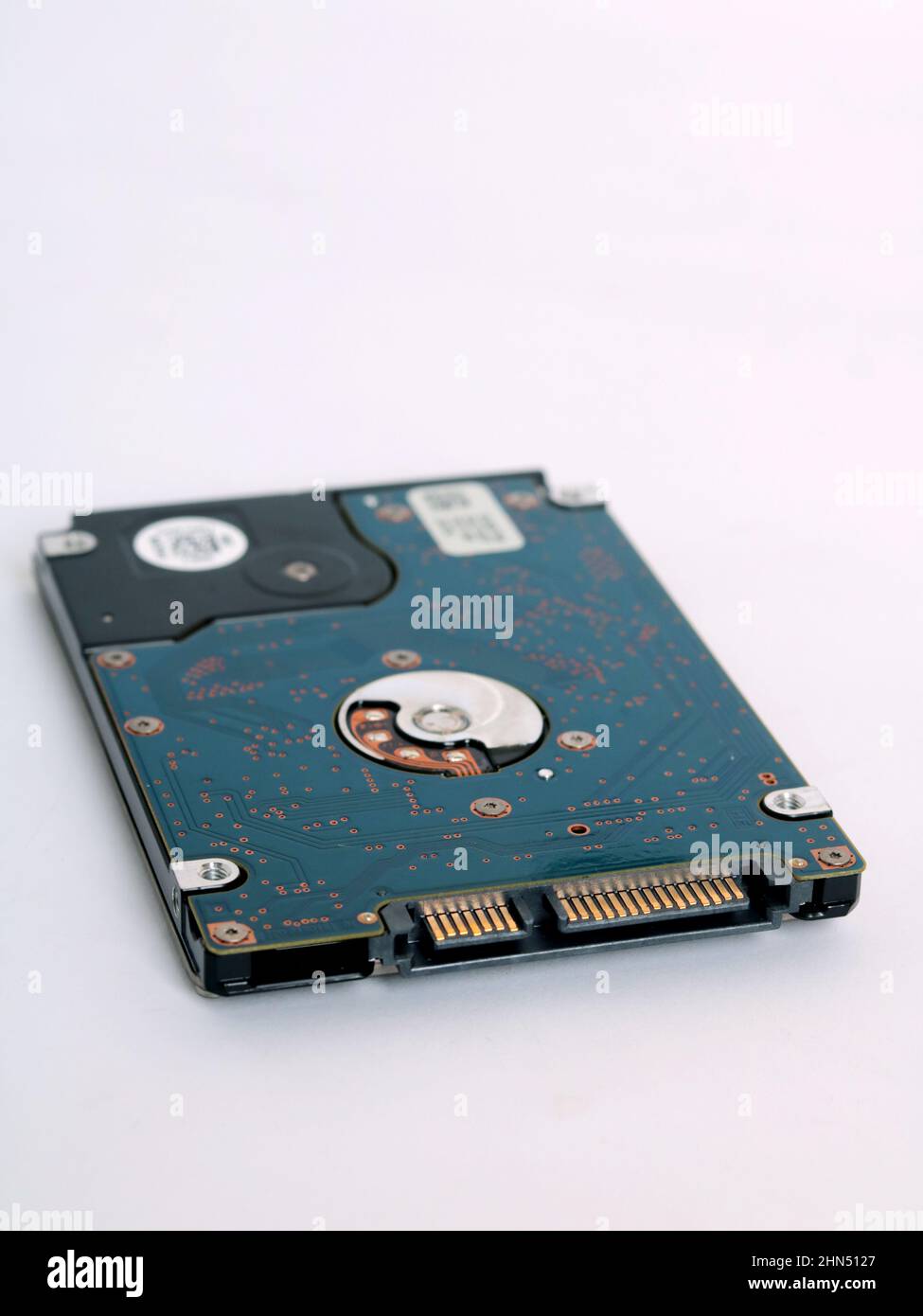 Electronic device Hard disk Drive 2.5 inch SATA, white background Stock ...