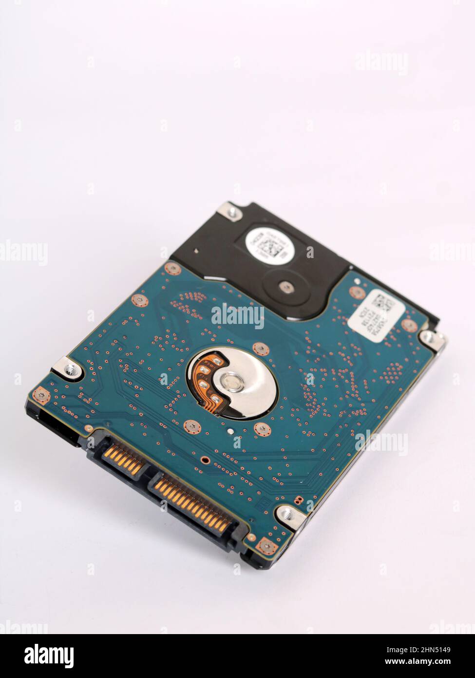Electronic device Hard disk Drive 2.5 inch SATA, white background Stock ...