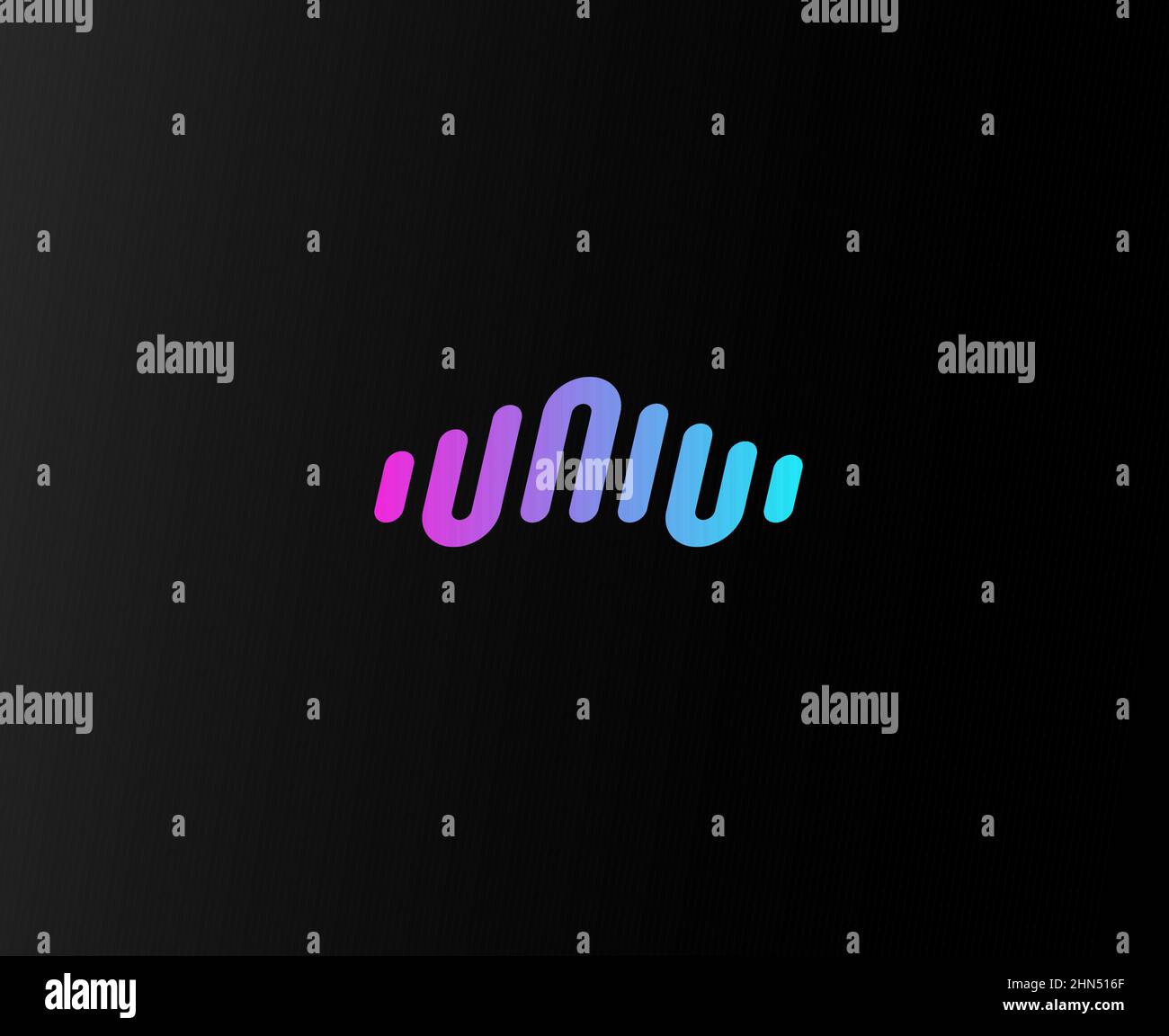 Linear abstract auto logo concept, car audio systems icon, automotive ...