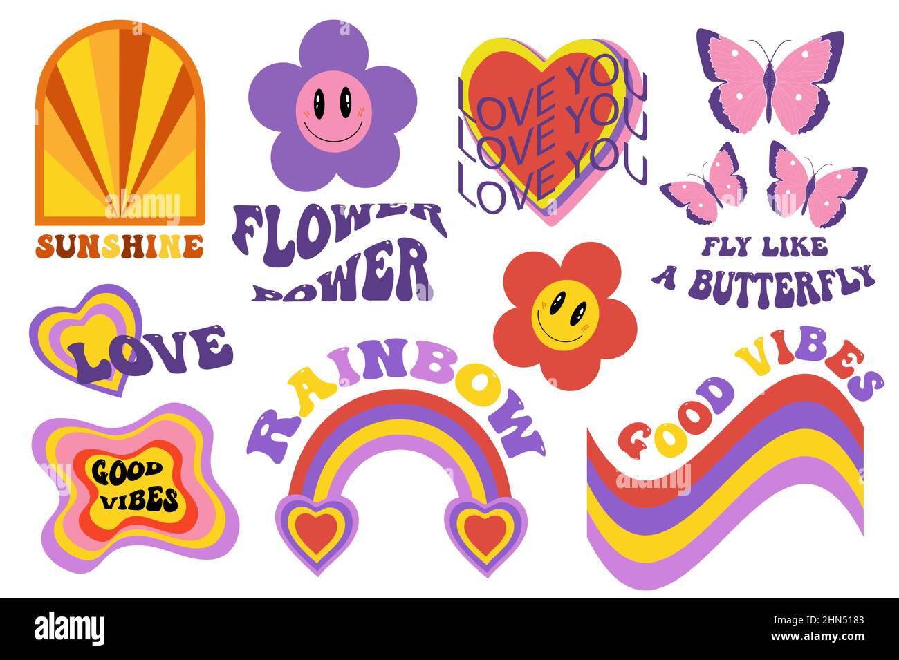 Retro smiley badge Cut Out Stock Images & Pictures - Alamy