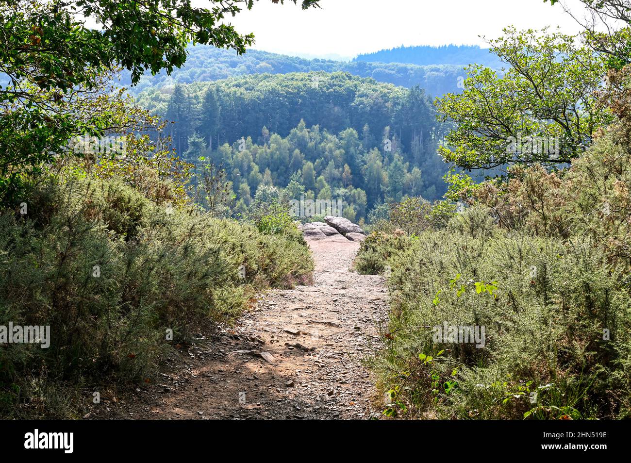La Roche d'Oëtre offers a beautiful panorama over the Rouvre River ...