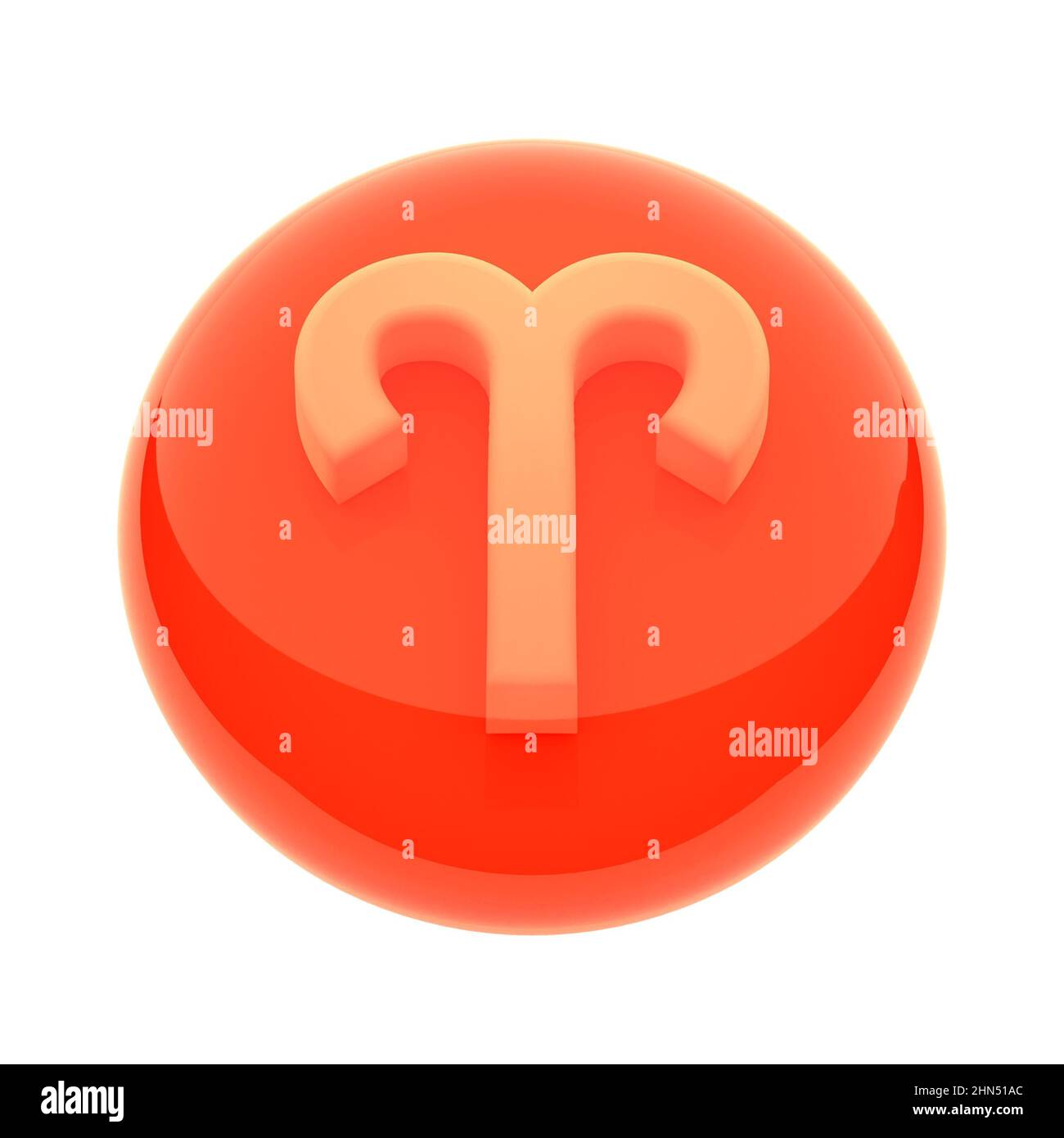 Color icon of the zodiac sign on a white background. Aries is a Fire ...