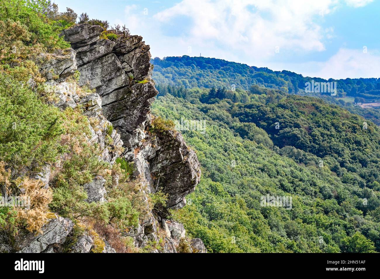 La Roche d'Oëtre offers a beautiful panorama over the Rouvre River ...