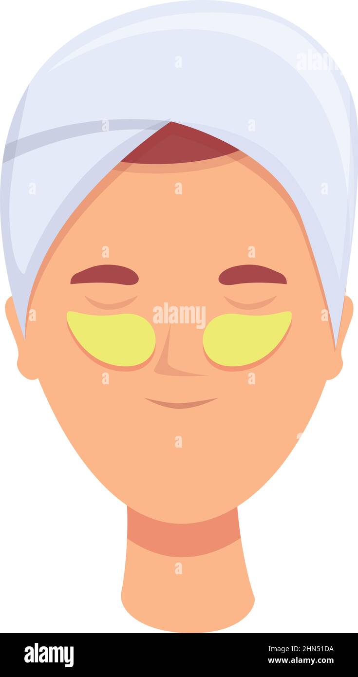 Treatment eye patch icon cartoon vector. Mask gel. Cosmetic skin Stock ...