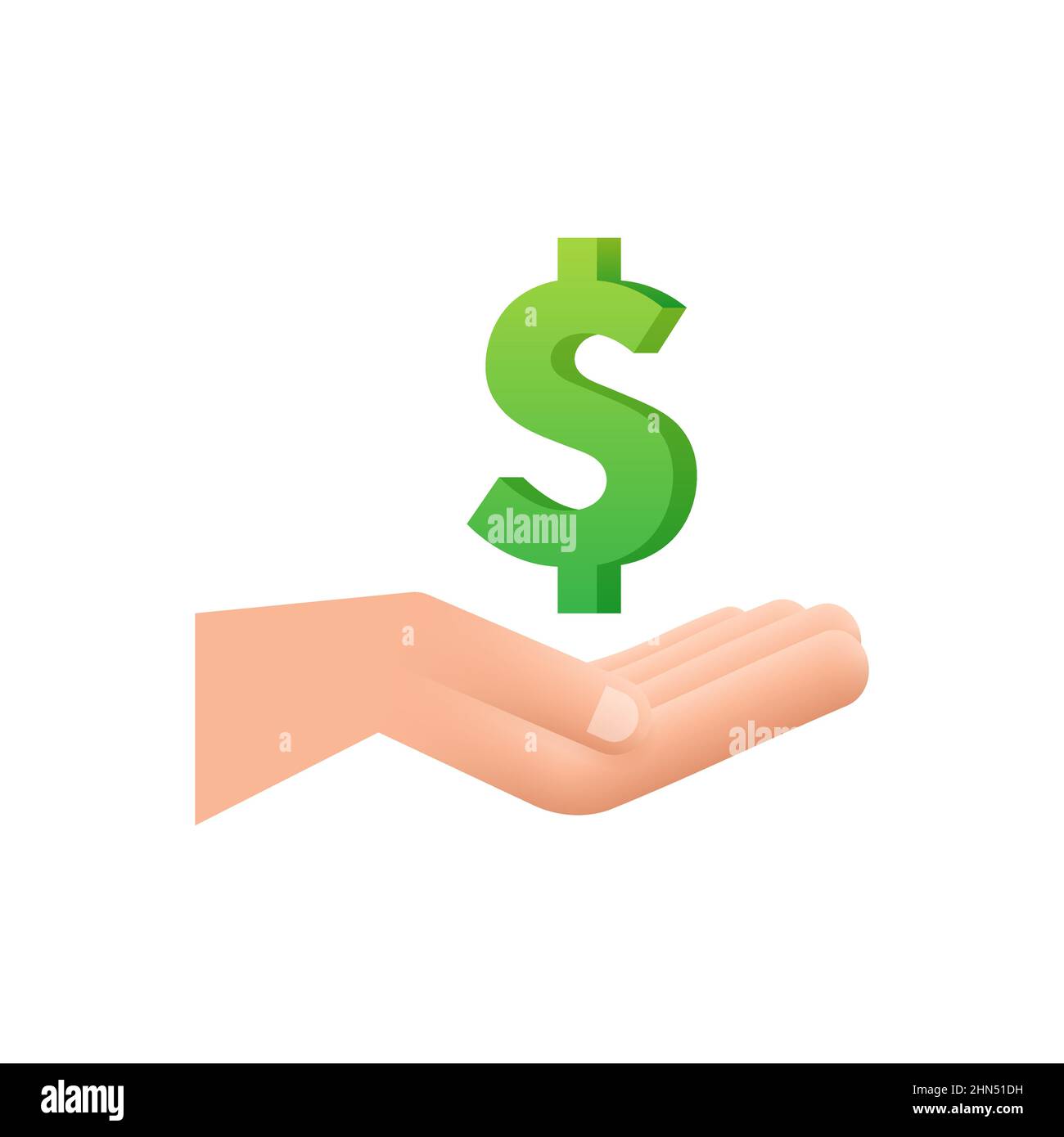 Money hand for concept design. Hand holding green money banknote Stock ...