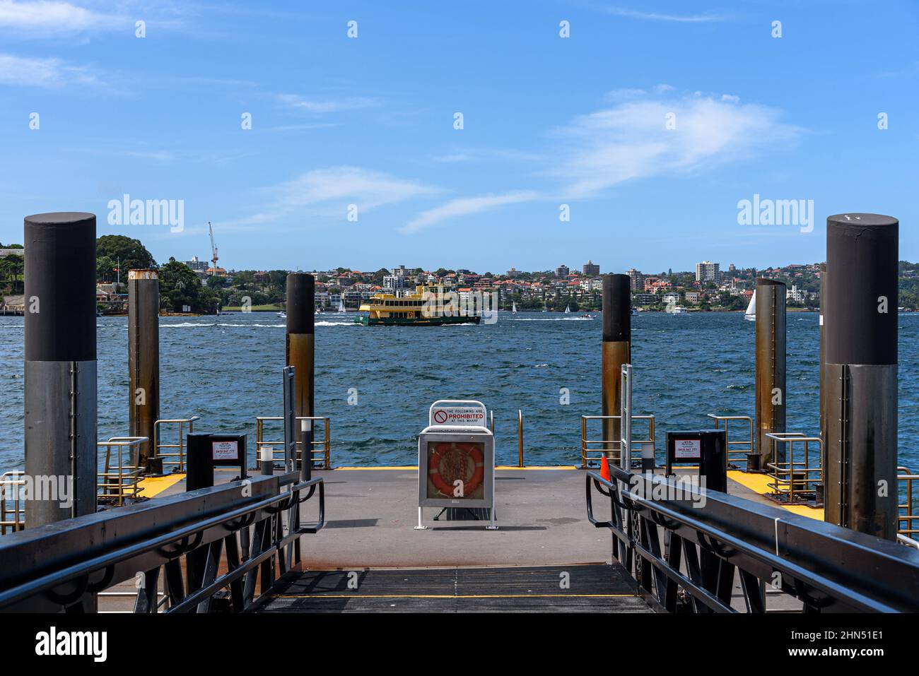 The First Fleet-class ferry Fishburn as seen from the Man O' War Steps ...
