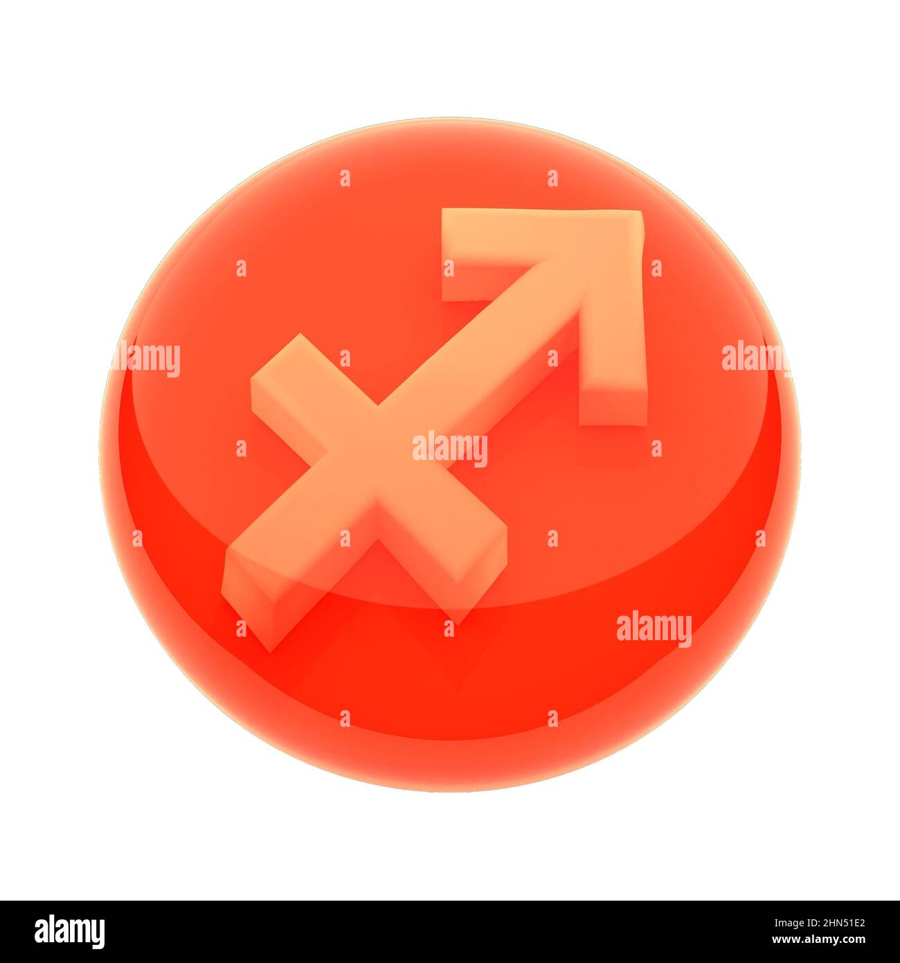 Color icon of the zodiac sign on a white background. Sagittarius is the ...
