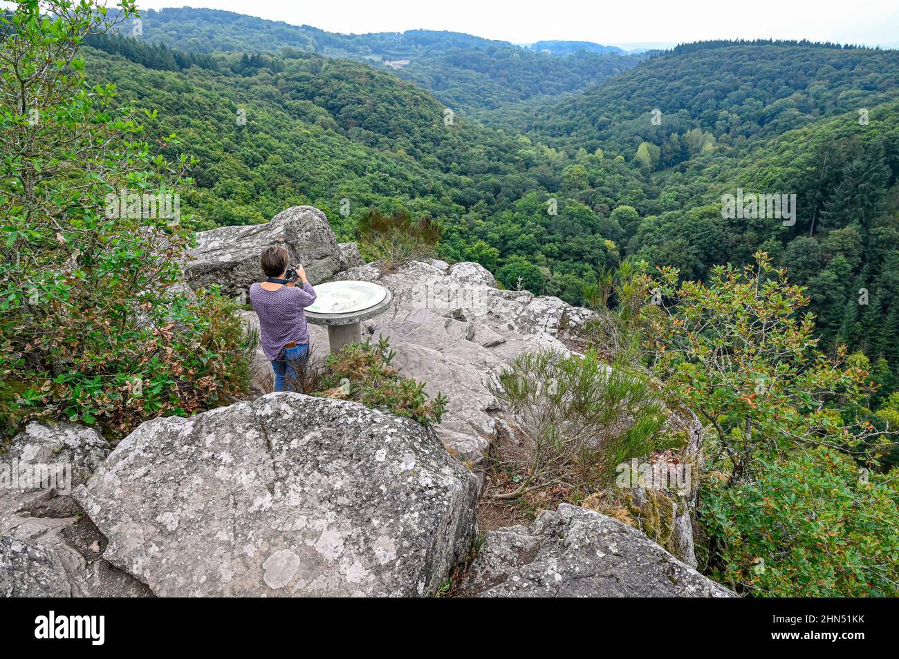 La Roche d'Oëtre offers a beautiful panorama over the Rouvre River ...