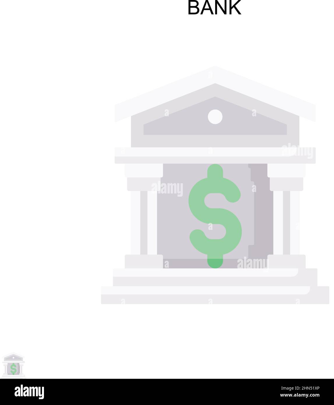 Bank Simple vector icon. Illustration symbol design template for web ...