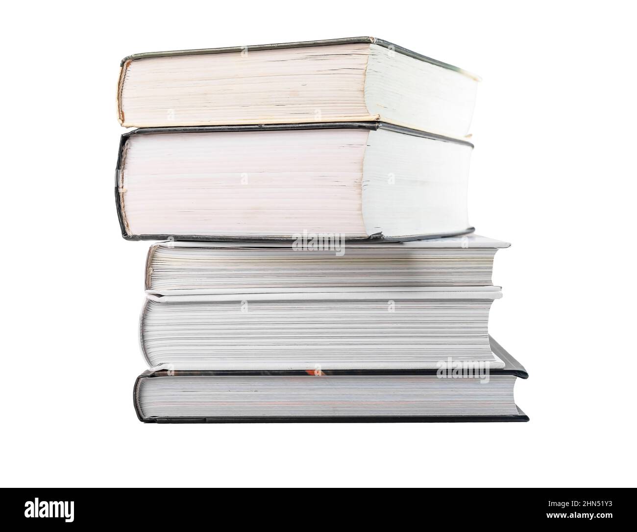 Books stack isolated on white background. Education concept. Code ...