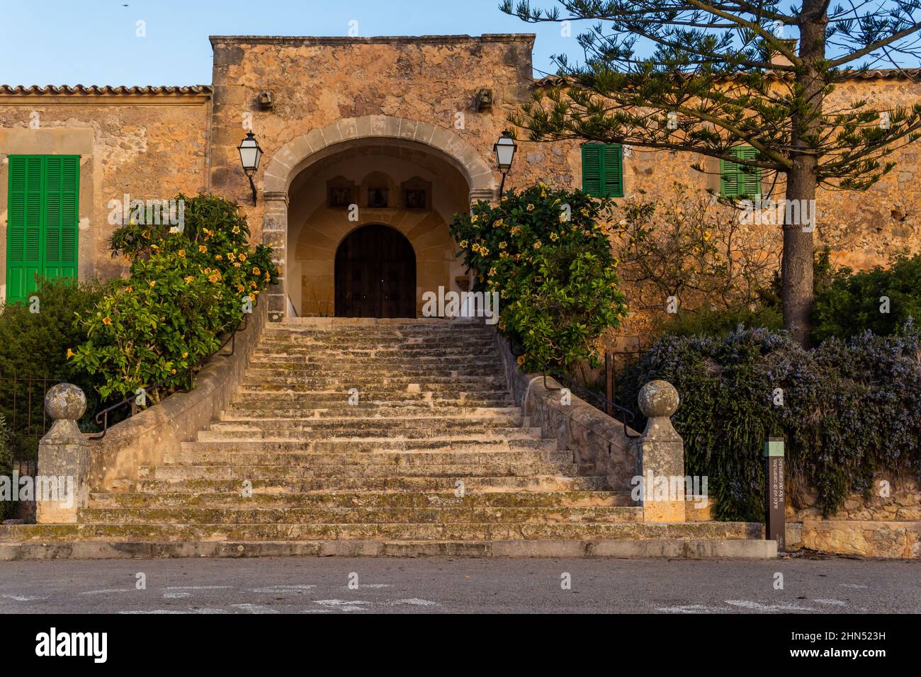 Catholic religious monastery of Monti-Sion, on the island of Mallorca ...
