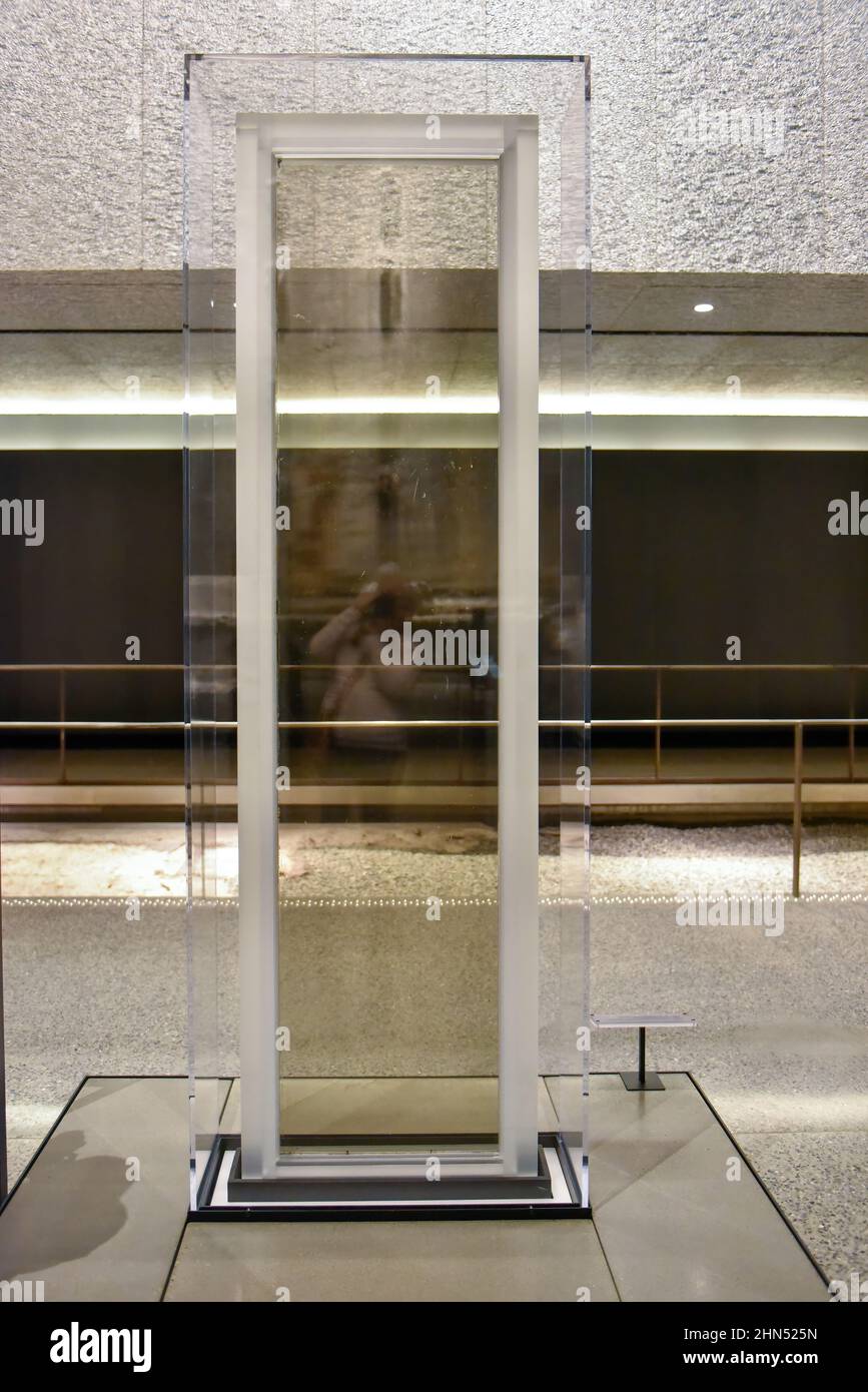 Complete part of a window from the World Trade Center. This windowpane ...