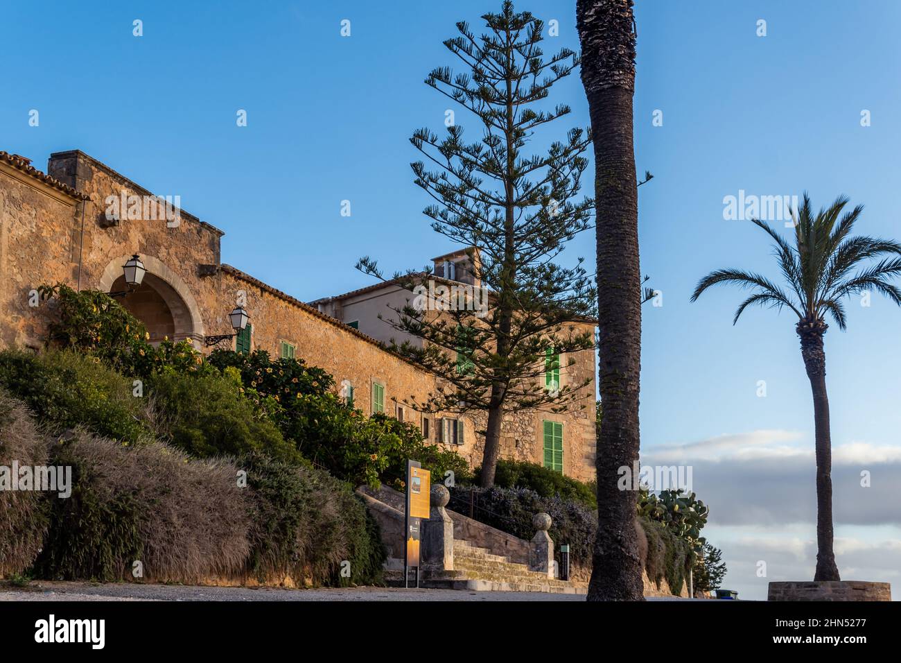 Catholic religious monastery of Monti-Sion, on the island of Mallorca ...