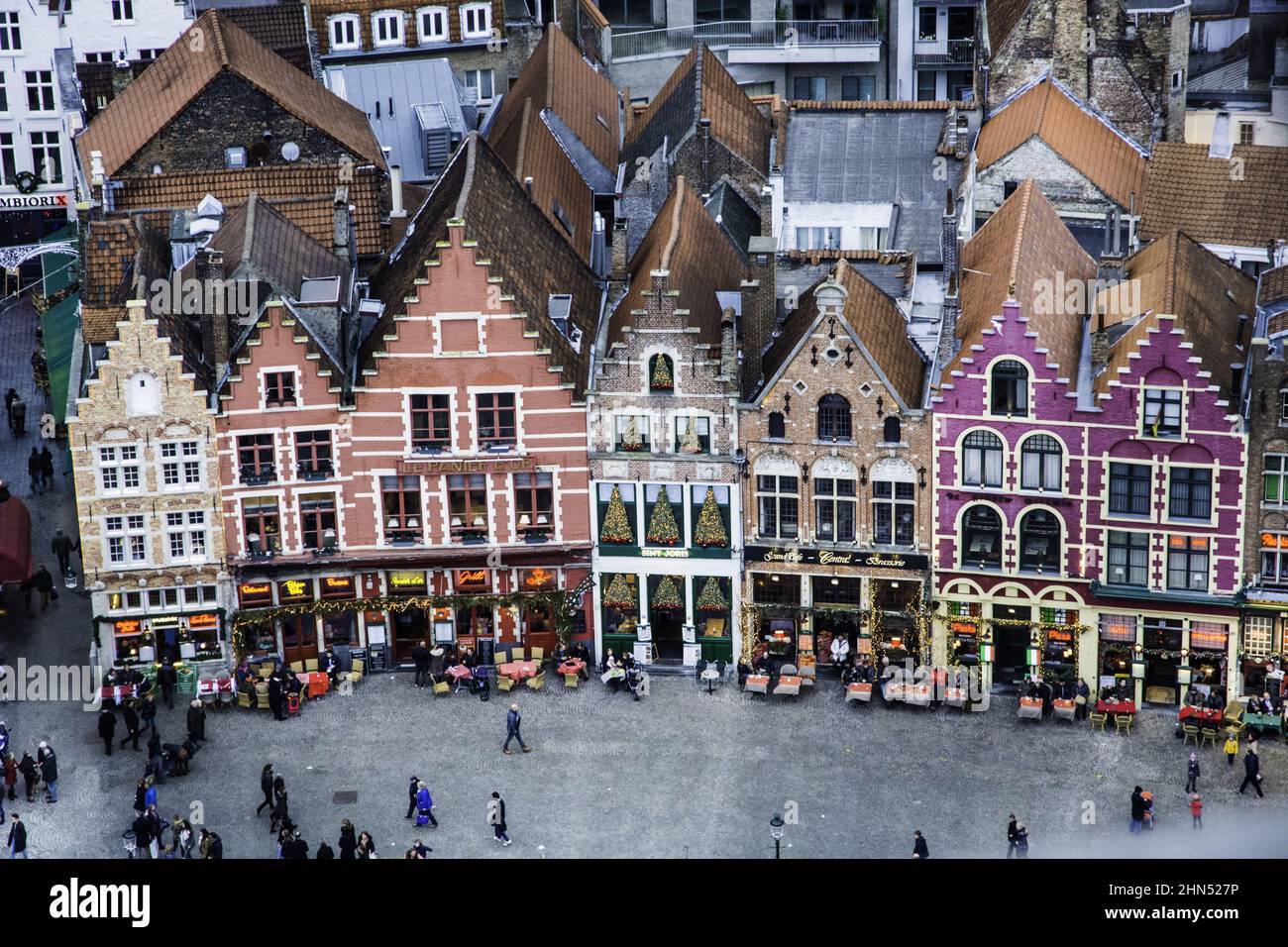 Bruges Market Square in Belgium Stock Photo - Alamy