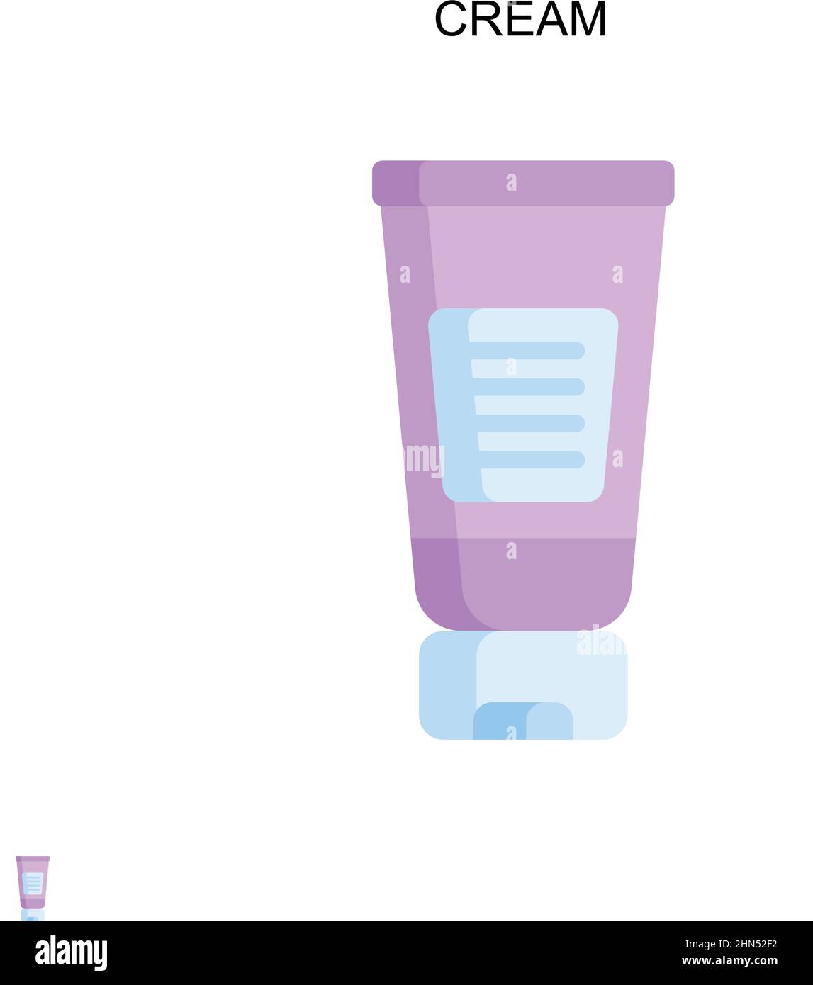 Cream Simple vector icon. Illustration symbol design template for web ...