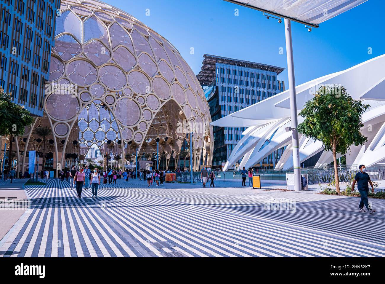 Dubai Expo 2020 exhibition with many architectural buildings Stock ...