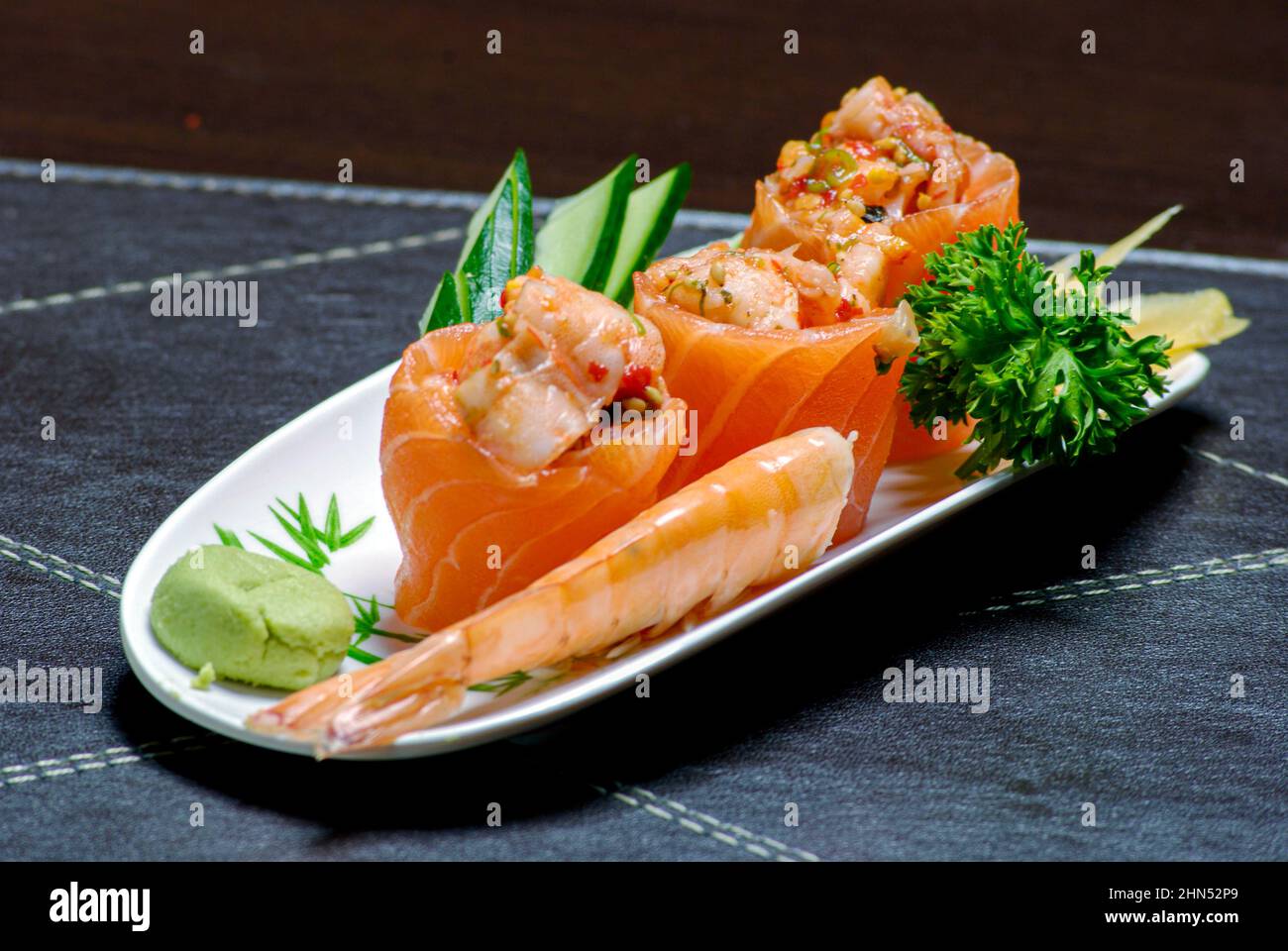 Traditional Japanese food sushi, sashimi Stock Photo - Alamy