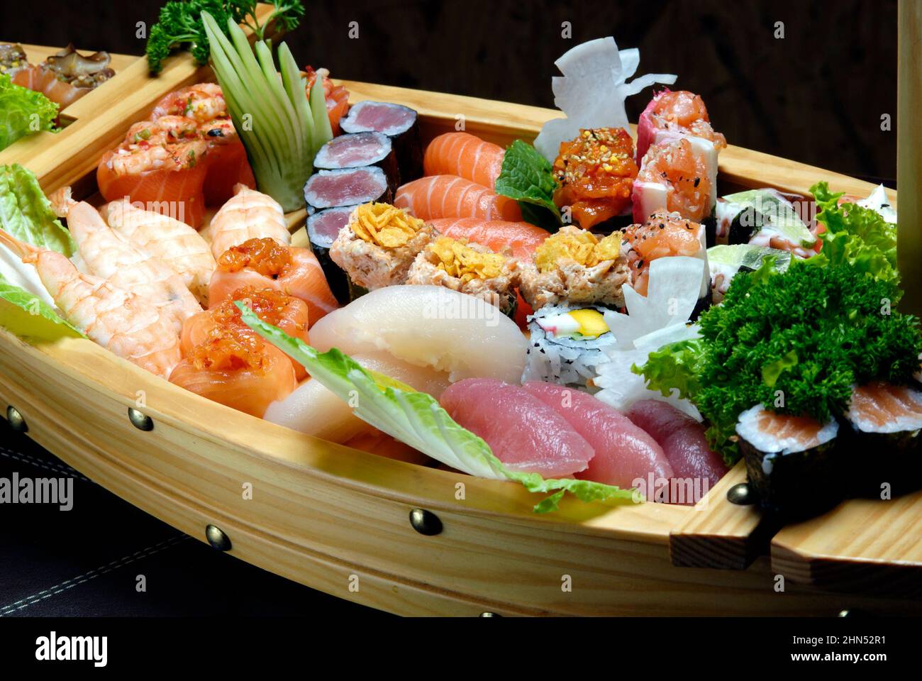Traditional Japanese food sushi, sashimi Stock Photo - Alamy