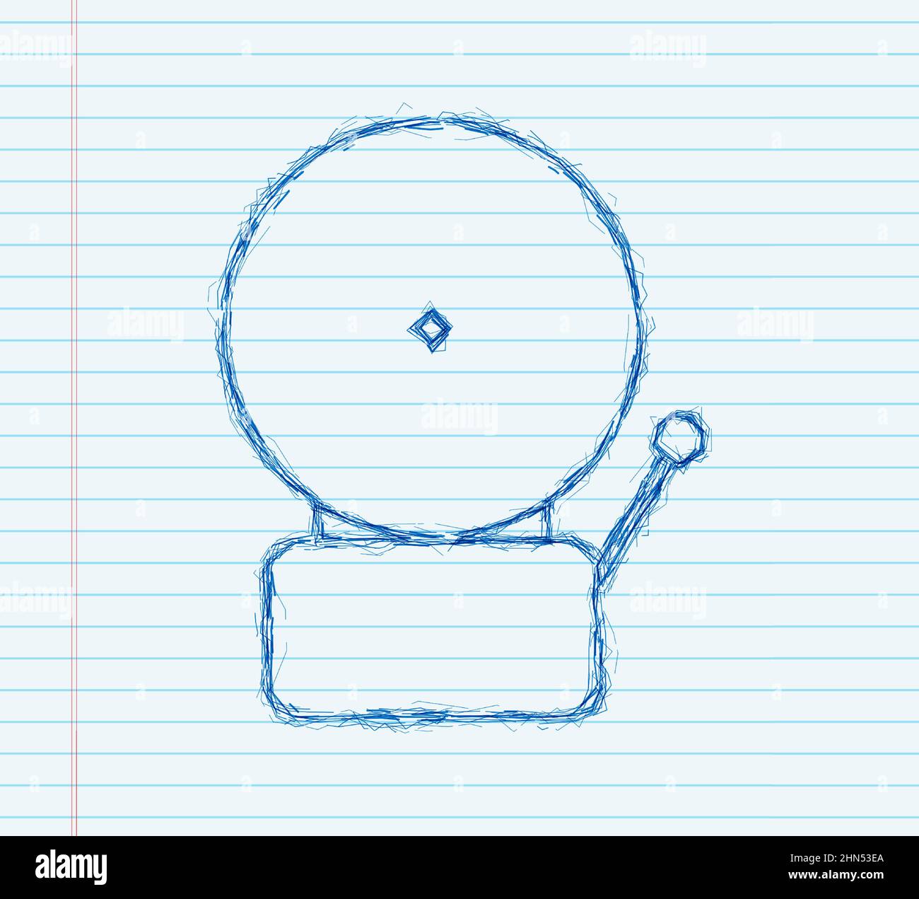 Fire alarm system. Fire equipment. sketch style. Vector illustration ...