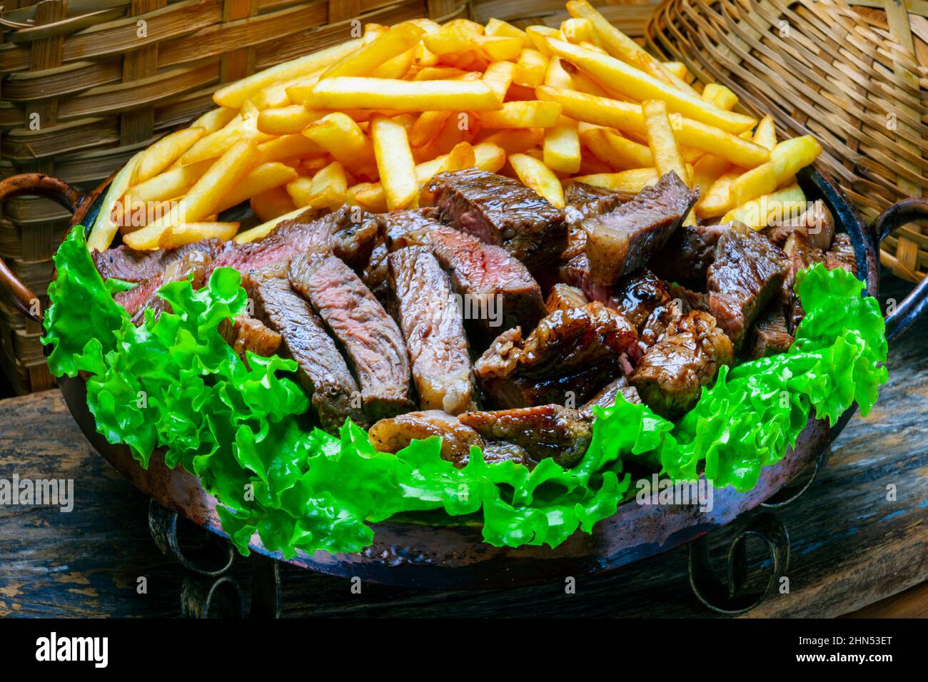 Picanha with French Fries food Stock Photo - Alamy