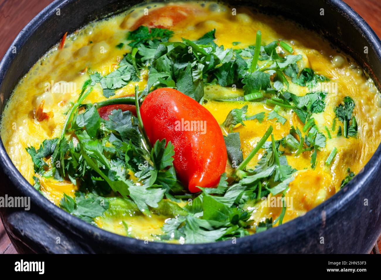 Moqueca fish and shrimp, traditional dish of Brazilian cuisine Stock ...