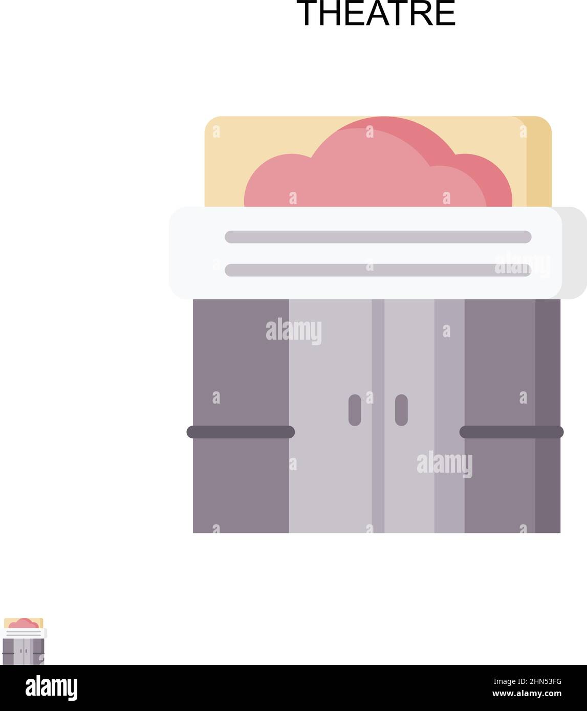 Theatre Simple vector icon. Illustration symbol design template for web ...