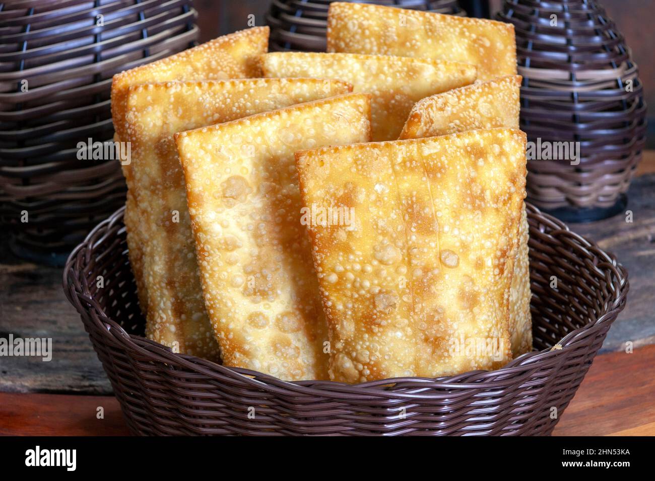 Pastel, Brazilian snack, Traditional Brazilian pastry Stock Photo - Alamy