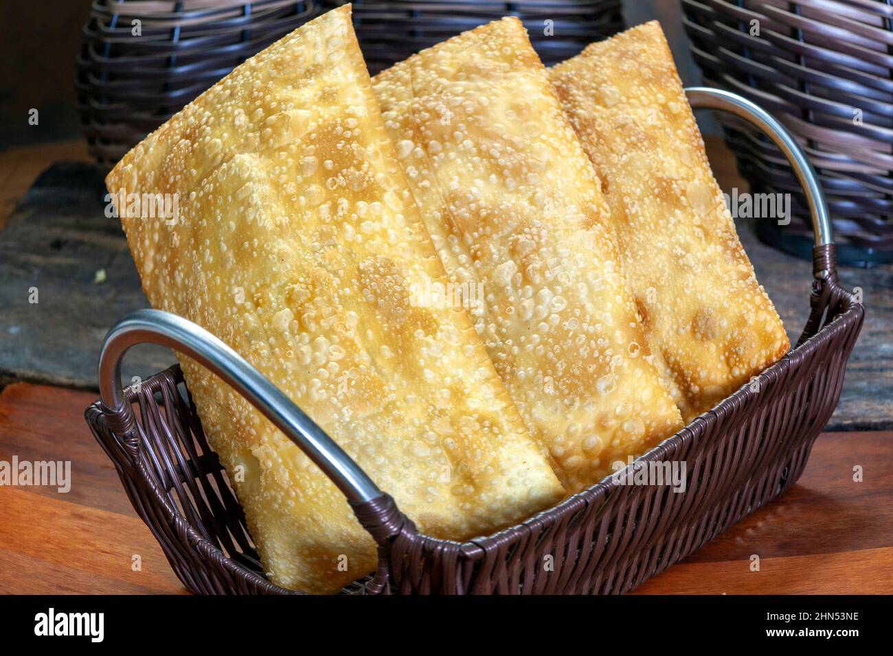 Pastel, Brazilian snack, Traditional Brazilian pastry Stock Photo - Alamy