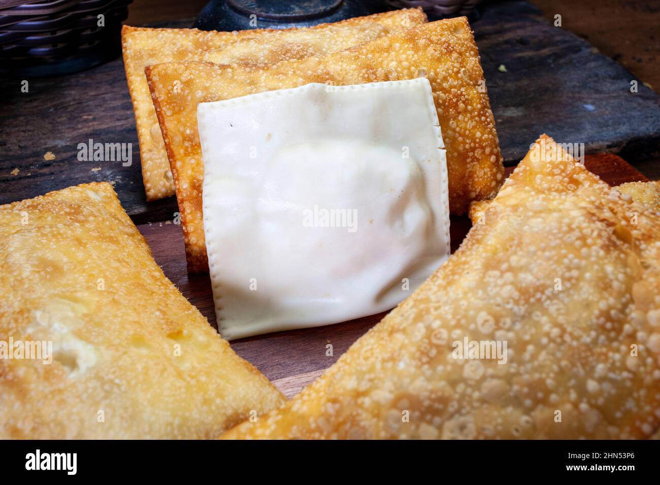 Pastel, Brazilian snack, Traditional Brazilian pastry Stock Photo - Alamy