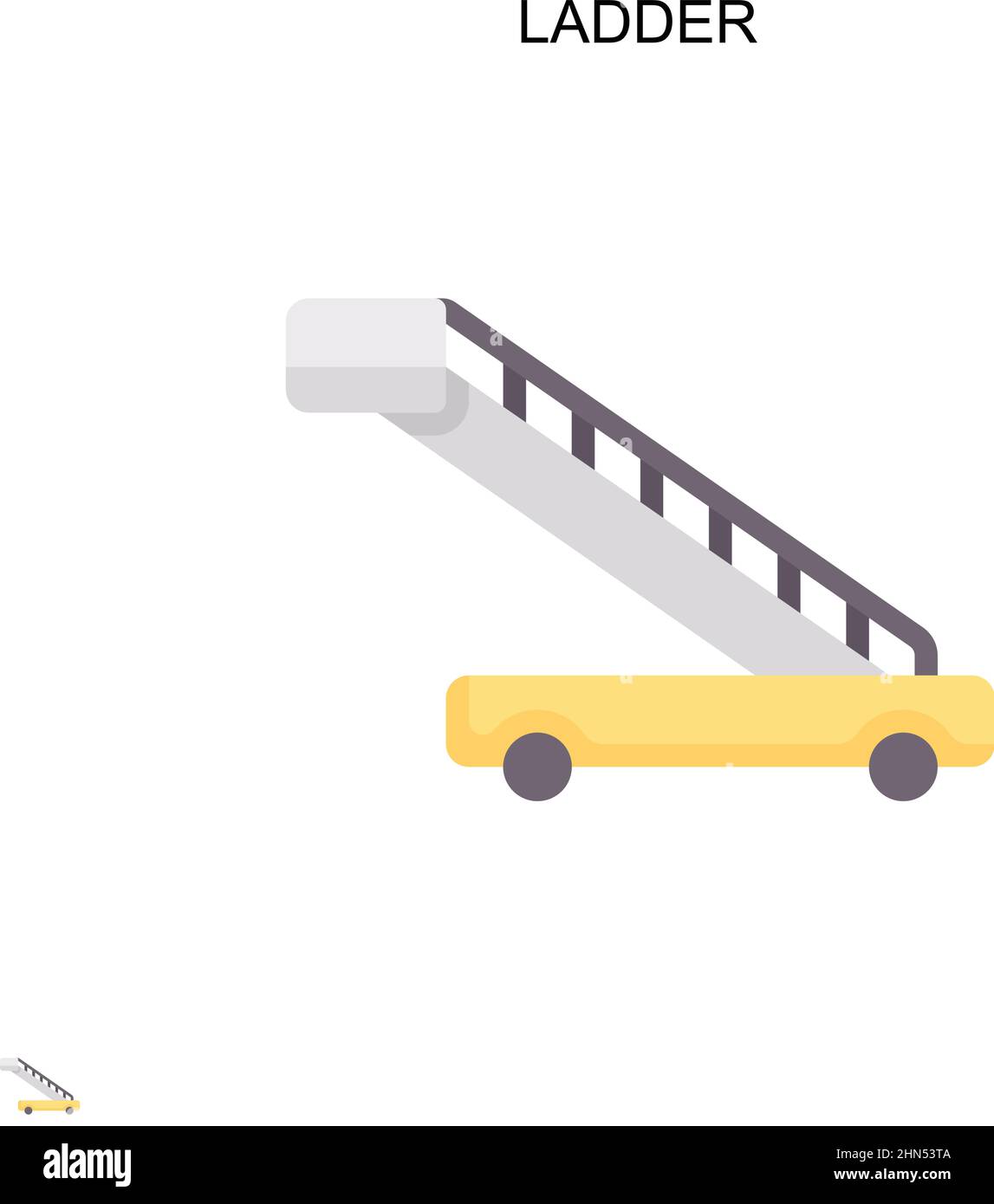 Cartoon illustration man climbing ladder hi-res stock photography and ...