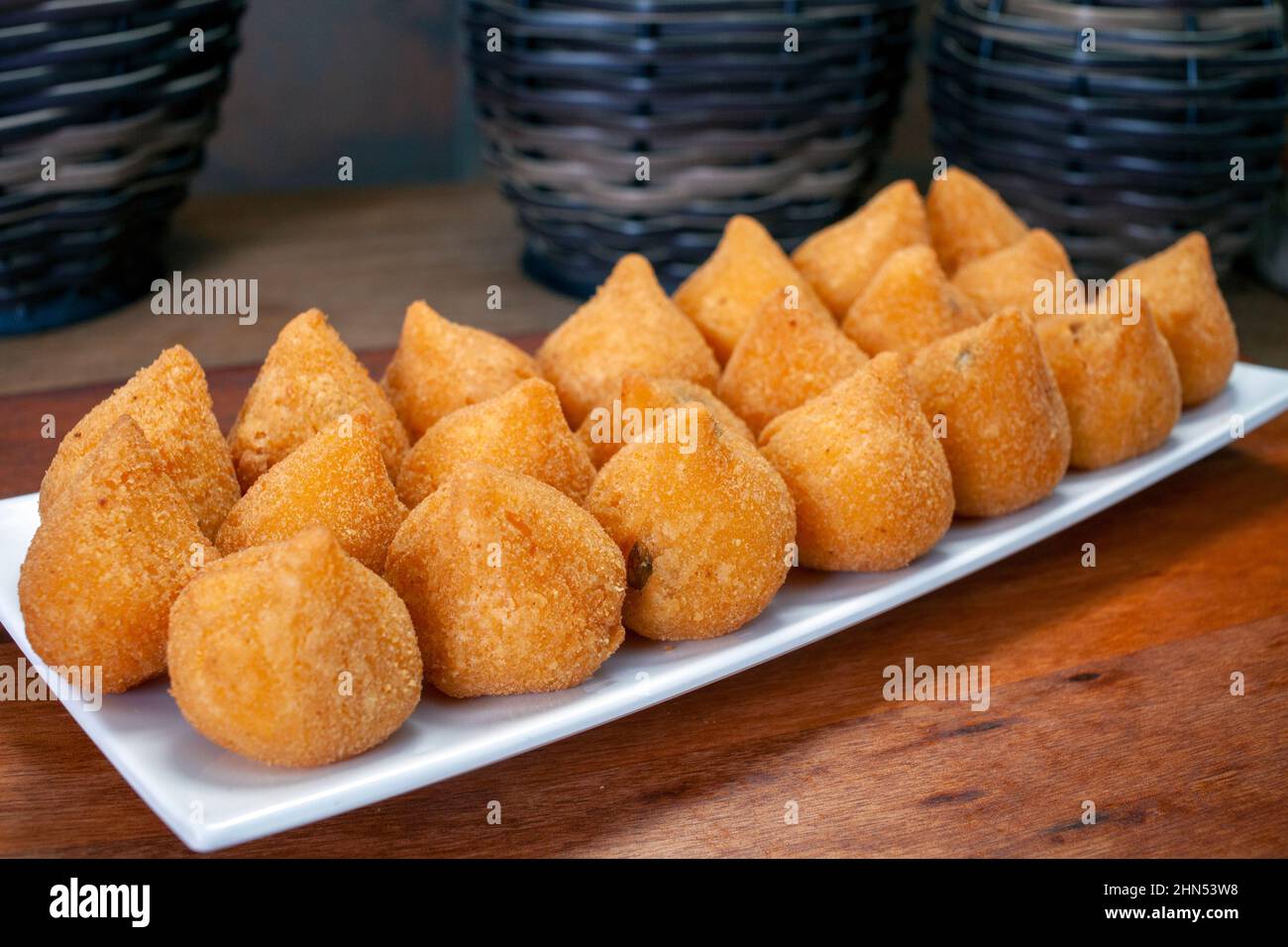 Coxinha of chicken, Brazilian snack Stock Photo - Alamy