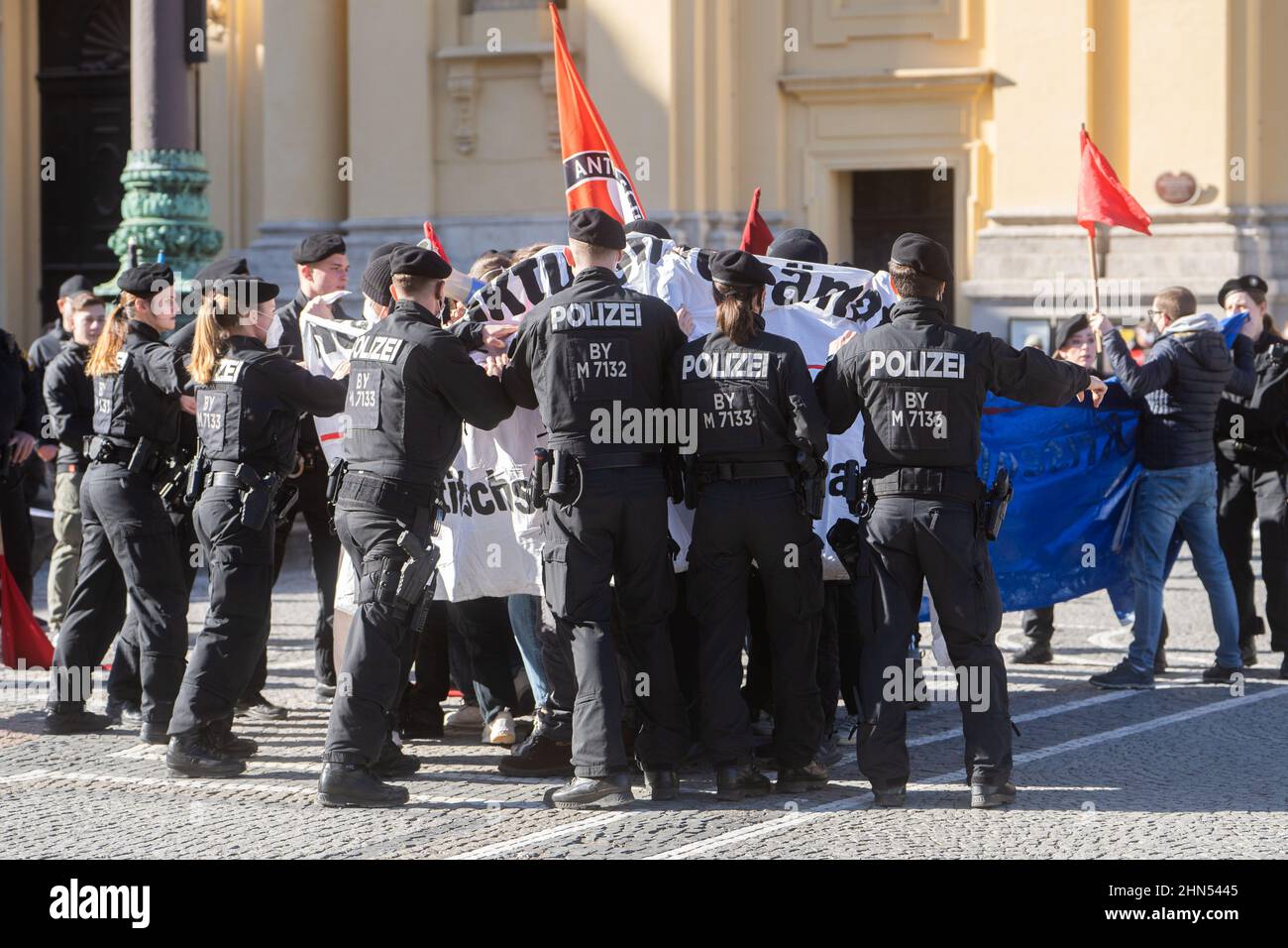 Violence between antifascists and police. On February 13th, about 30 ...