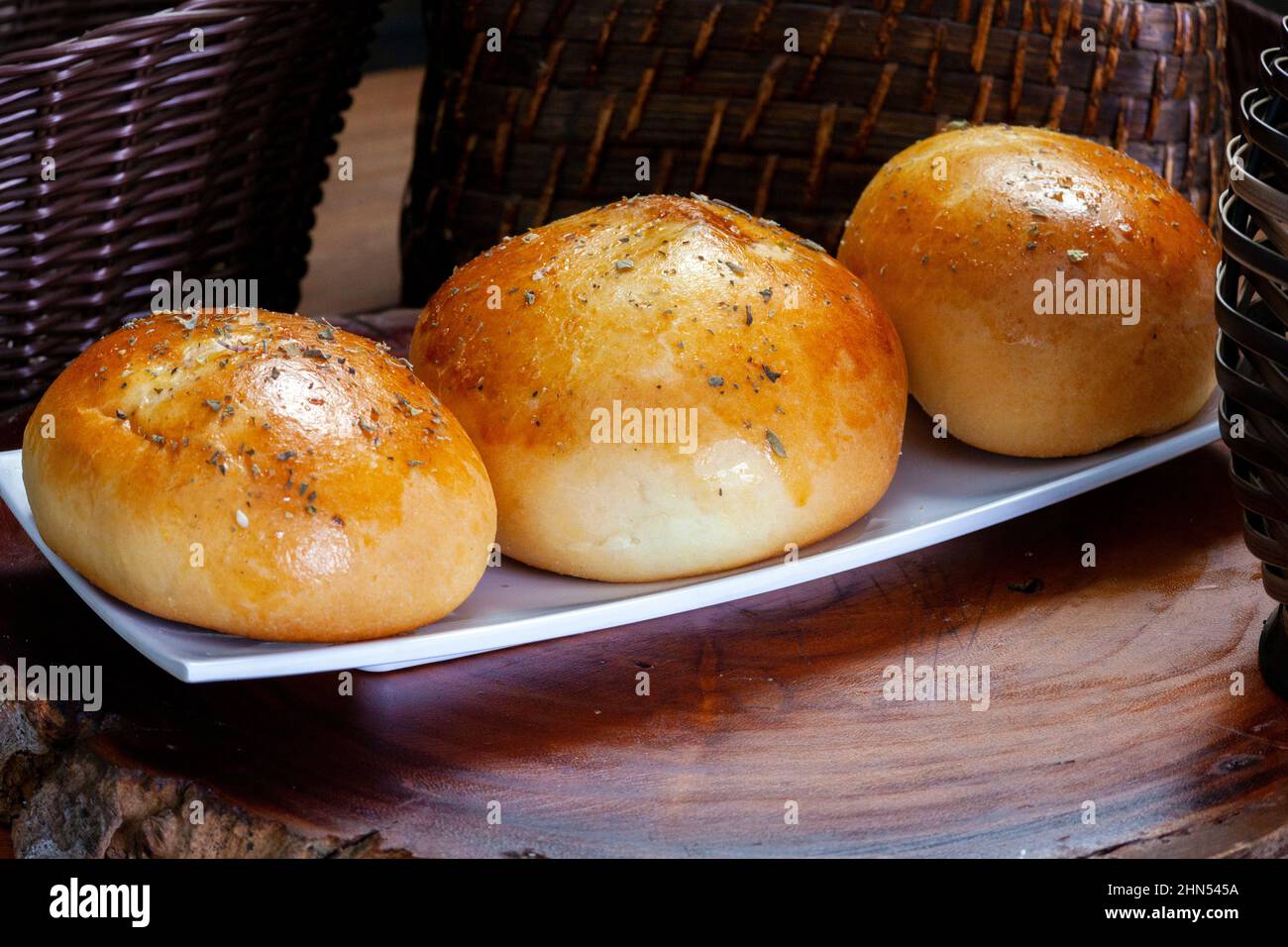 round sweet bread baked food Stock Photo - Alamy