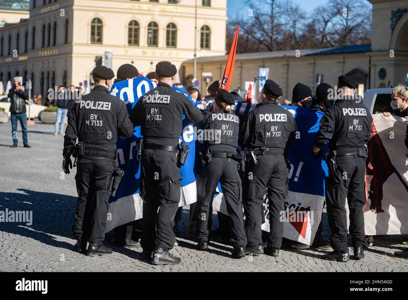Violence between antifascists and police. On February 13th, about 30 ...