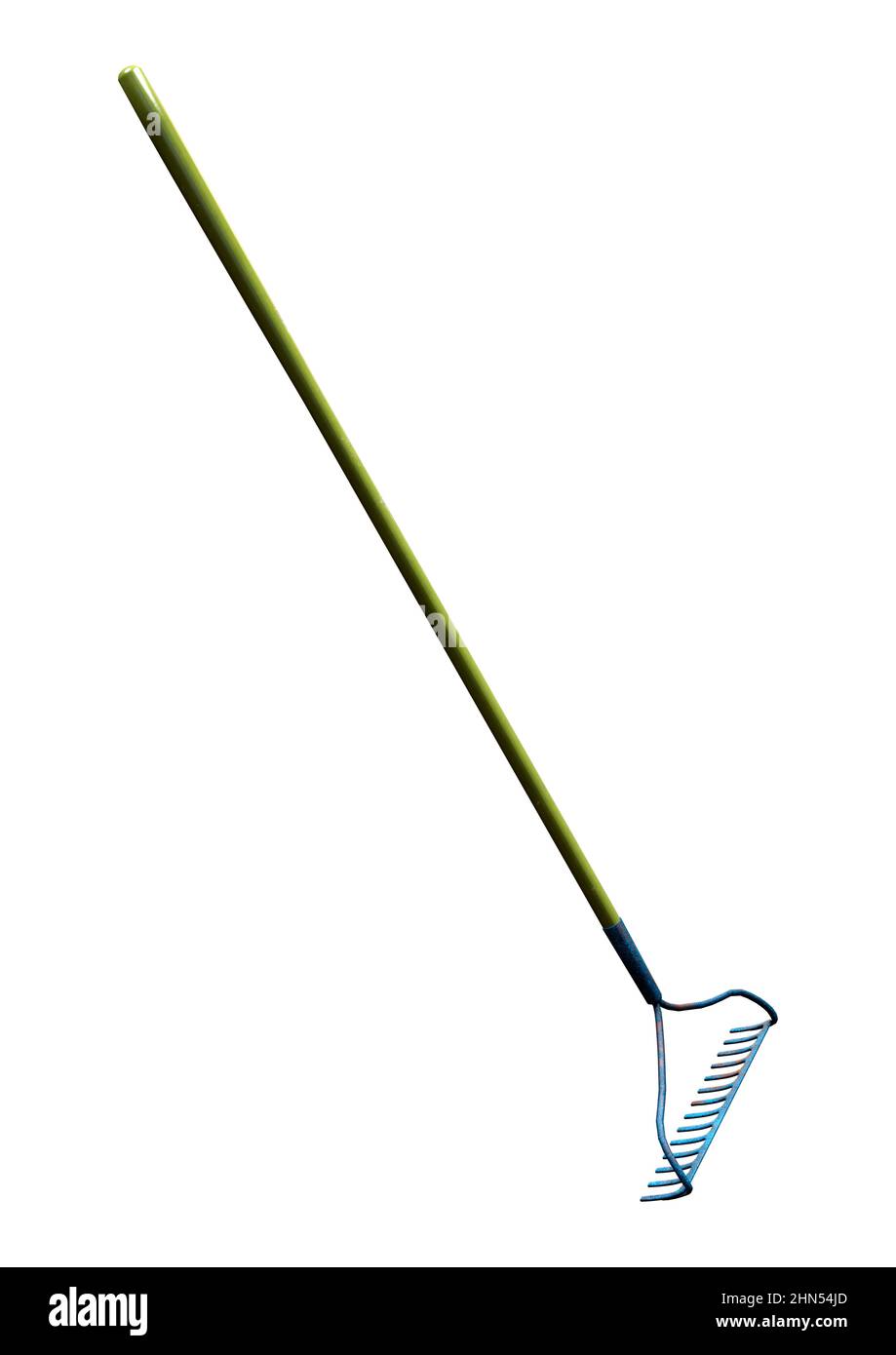 3D rendering of a rake isolated on white background Stock Photo - Alamy