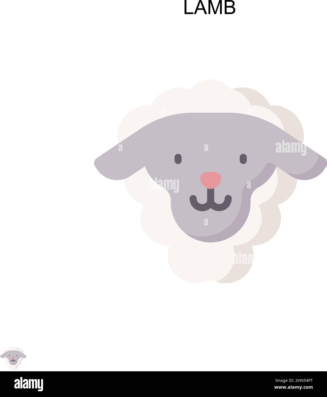 Lamb Simple vector icon. Illustration symbol design template for web ...