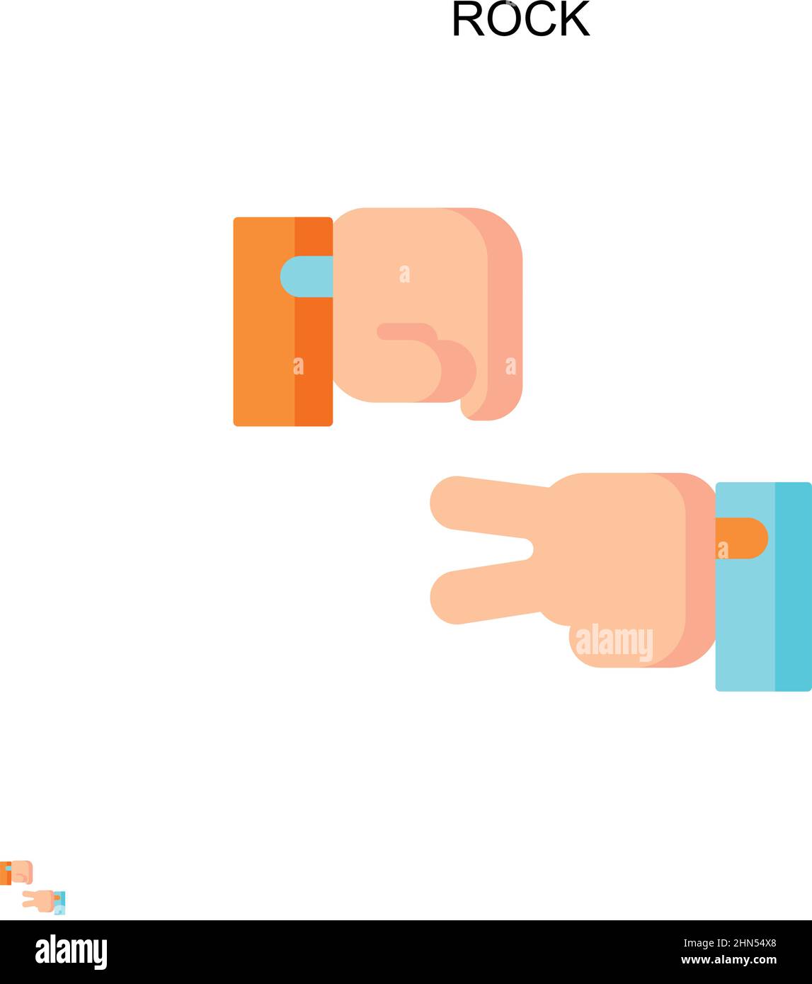 Rock Simple vector icon. Illustration symbol design template for web ...